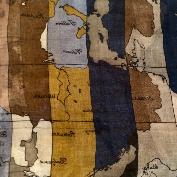Accessories | Map Print Scarf | Poshmark